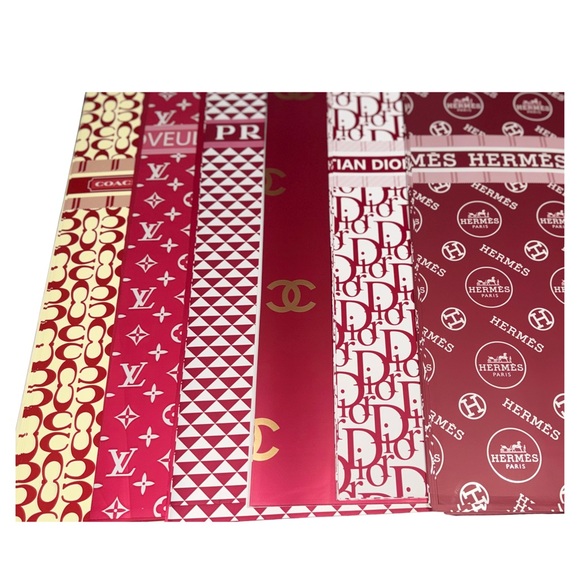Party Supplies | 3 Sheets Designer Wrapping Paper Pack 6 Designs 5 ...